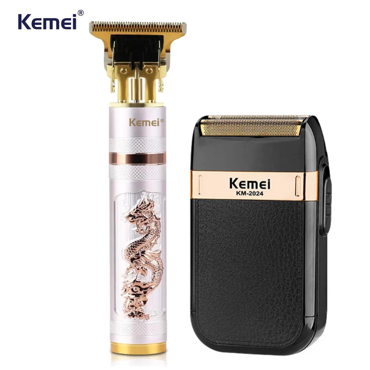 Kit Máquina de Acabamento Km-762 + Shaver Km-2024 | Kemei